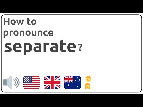 How to pronounce separate in english?