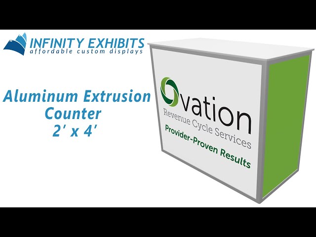 Aluminum Extrusion Counter - 2' x 4' - Infinity Exhibits