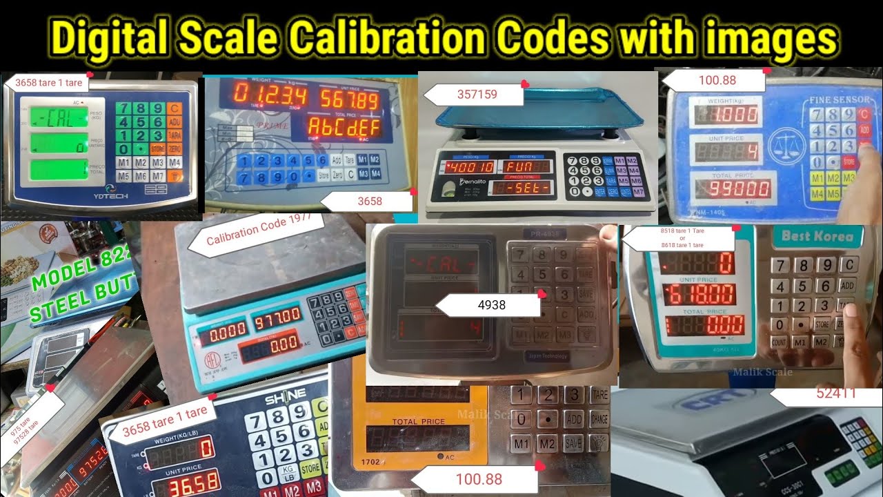 All Digital Scales Calibration Codes / Passwords@malikscale
