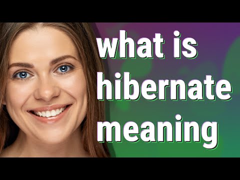 Hibernate | meaning of Hibernate