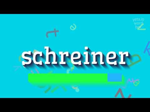 How to say "schreiner"! (High Quality Voices)