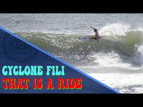 What a ride! Cylone Fili makes Snapper Rocks fun!