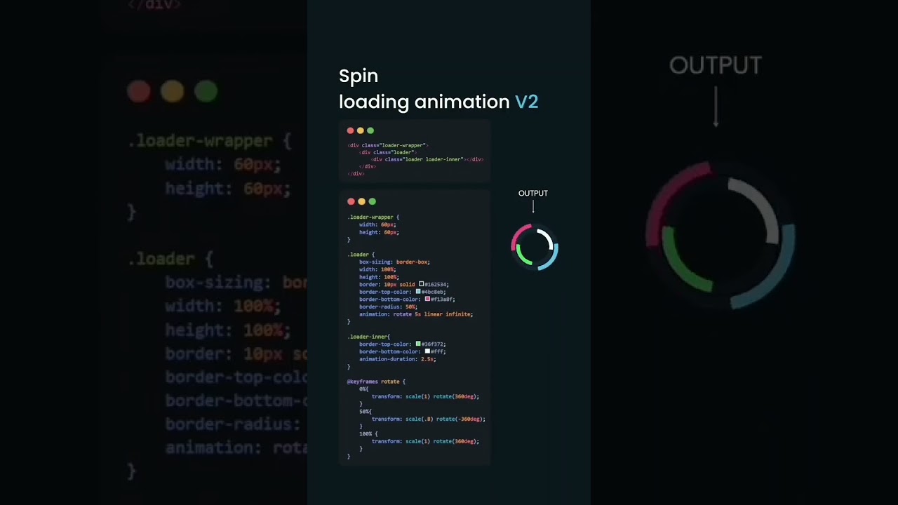 Spin Loading Animation  HTML and CSS #coding #frontenddeveloper #css #htmlcss