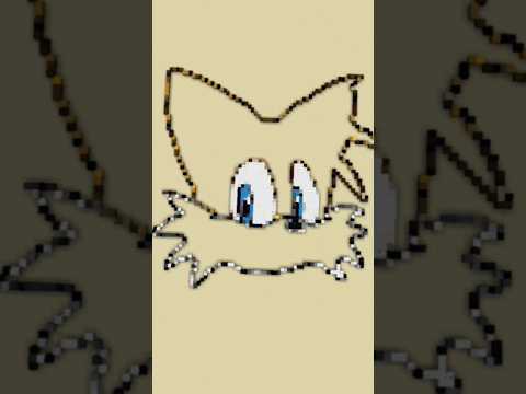 Tails Pixel Art Part 1 #minecraft #soniccharacters #tailsprower #pixelart #fyp #timelapse