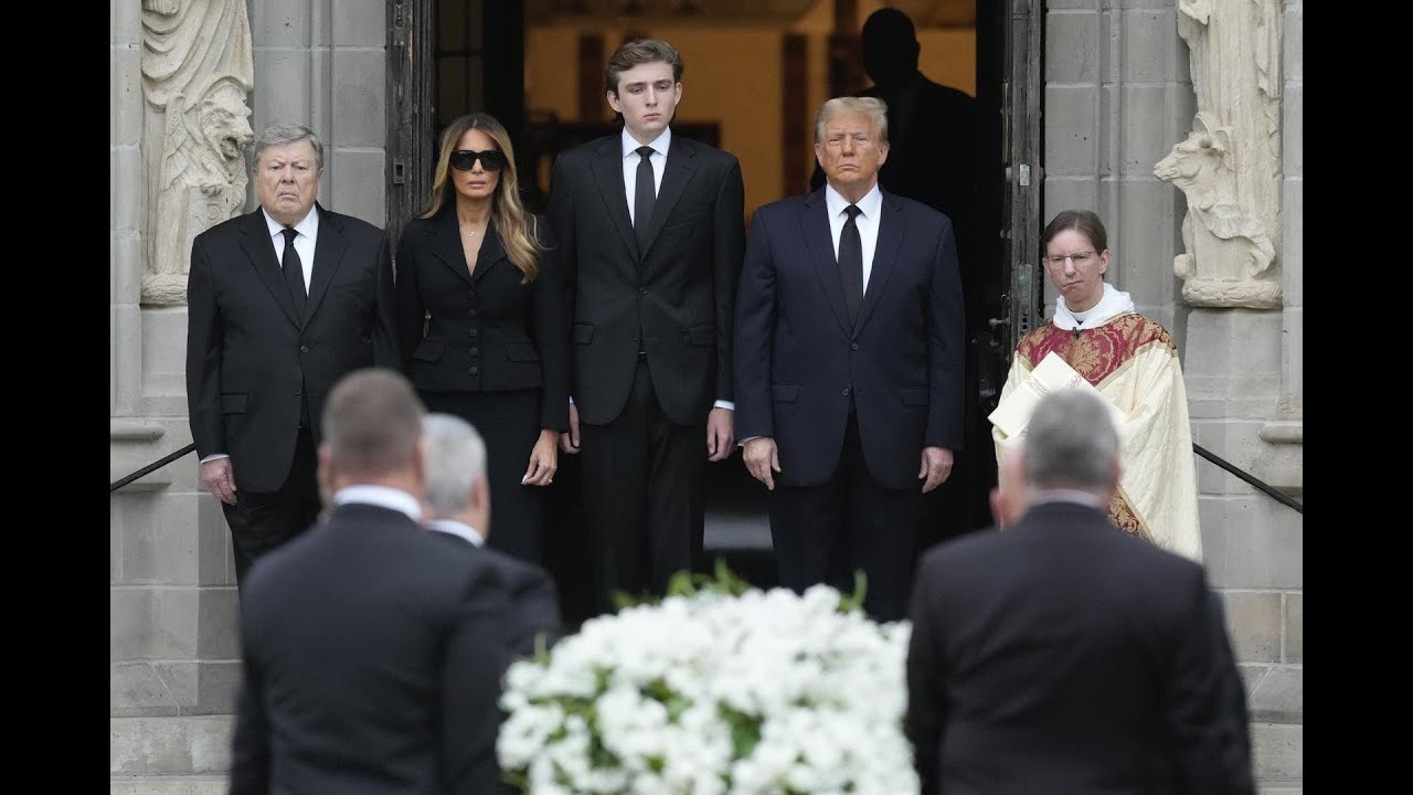 Trump joins wife Melania at her mother's funeral at church near Mar-a-Lago