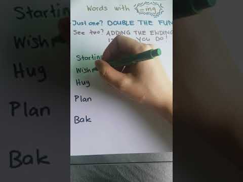 How to spell words that end with -ing