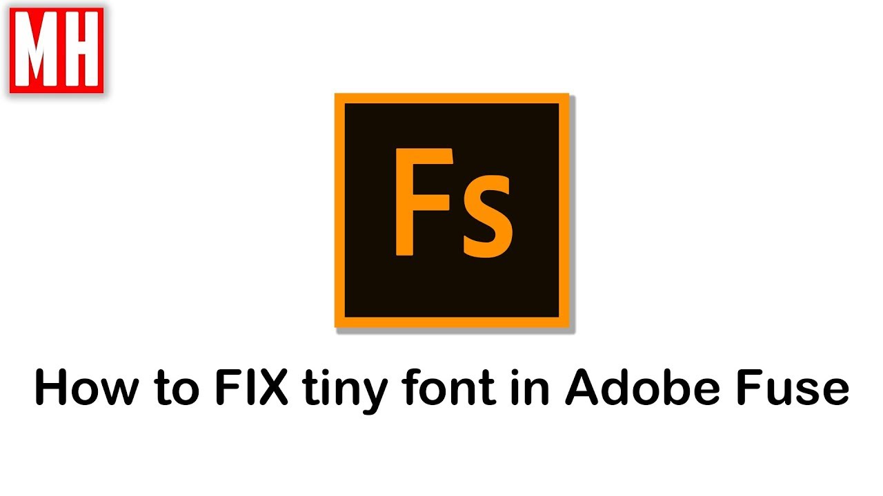 How to FIX tiny font and UI in Adobe Fuse / PS / AI  without changing screen resolution