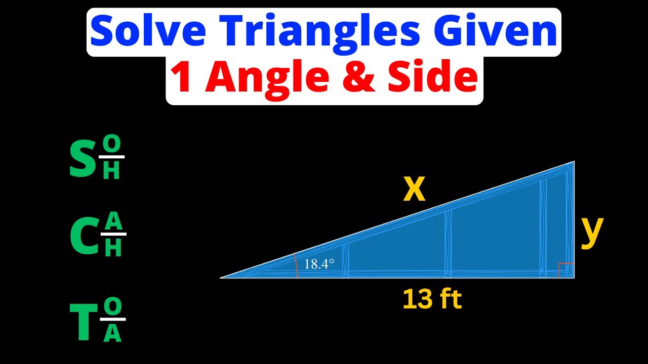 Solve Triangles Given 1 Angle and 1 Side | Trigonometry