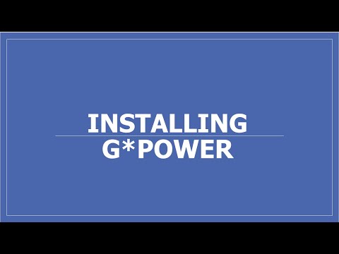 Installing G Power