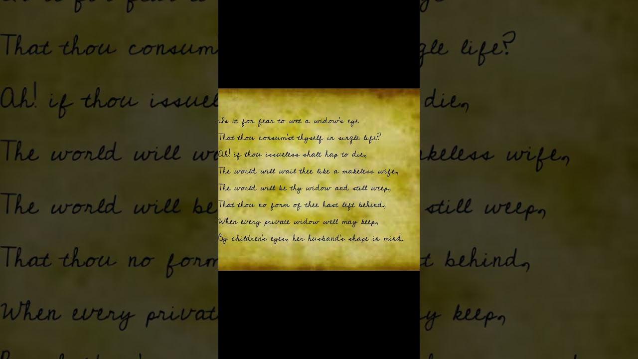 Shakespeare's Sonnet #9 