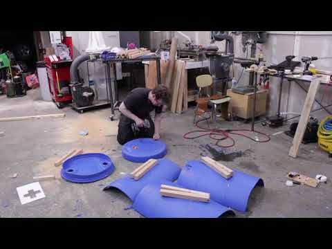 DURABLE COSPLAY SHIELDS FROM 55 GALLON DRUMS