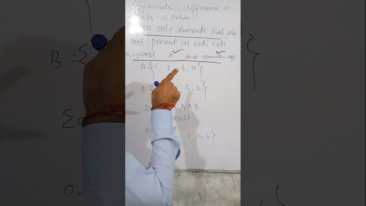 Symmetric difference of two sets in python | #pythonsets