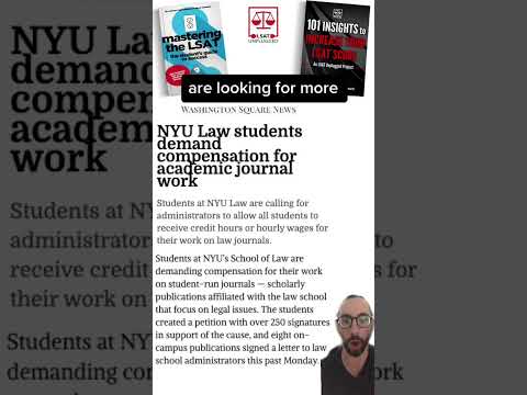 NYU Law Students Demands Compensation for Academic Journal Work