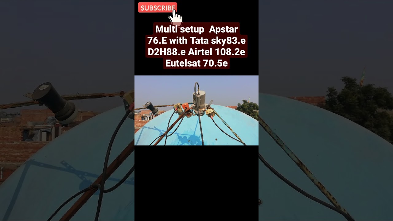 Apsat 76.E Multi setup with Tata sky 83.E D2H 88.E Airtel 108.2E #short #multisetup #d2h88 #83.e