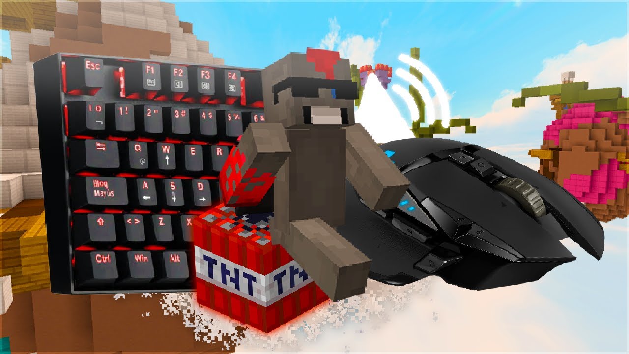TNT JUMP en Bedwars Keyboard & Mouse Sounds ASMR | Hypixel Bedwars