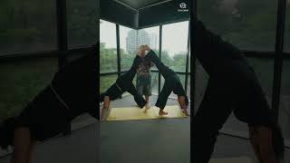 Partner poses with the Light Active yoga mat
