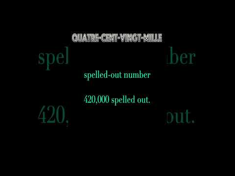 Wall of French Words n°1 - QUATRE-CENT-VINGT-MILLE - Definition in English
