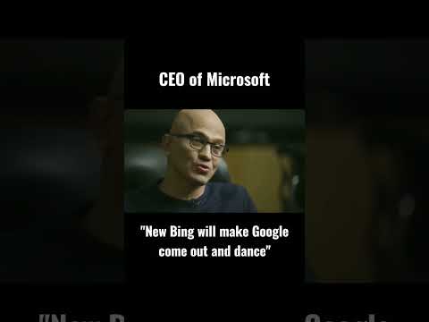 "New Bing will make Google come out and dance" #ai #chatgpt #microsoft #bing #google #thinkwithai