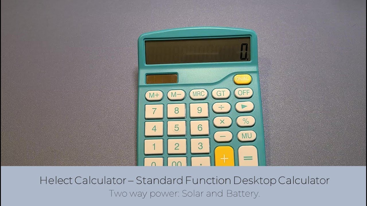 In Hand Review of Helect Standard Function Desktop Calculator (Blue)