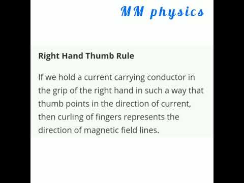 Right hand thumb rule - Magnetics