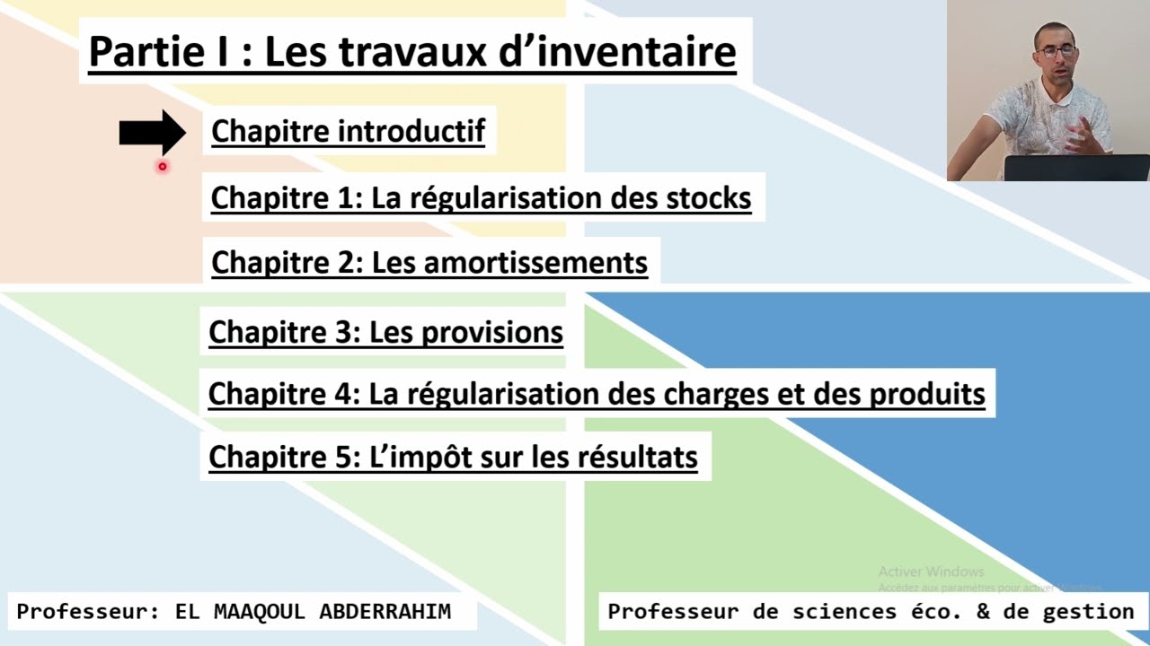 Les Travaux d'inventaire (ou travaux comptables de fin d'exercice)