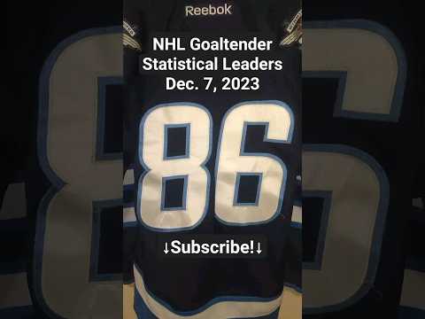 NHL Goalie Stats Leaderboard before December 7, 2023 games