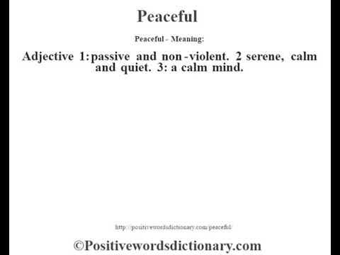 Peaceful definition | Peaceful meaning