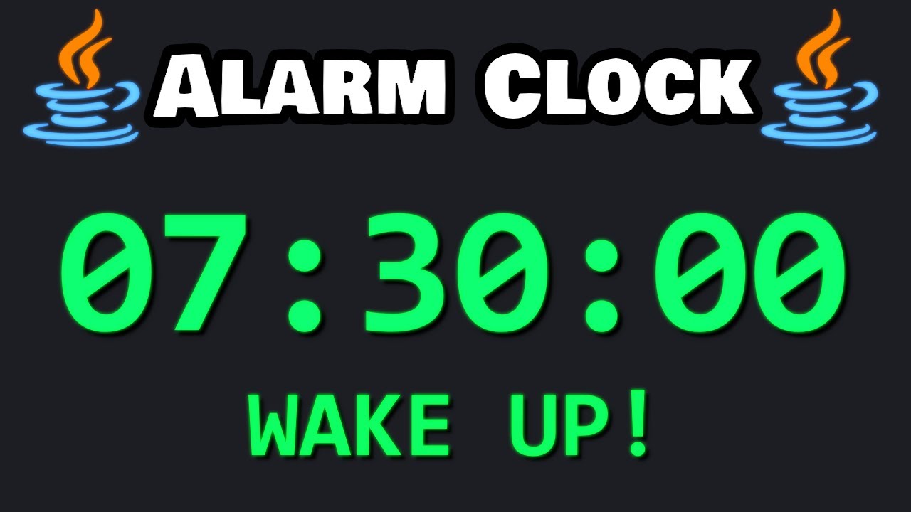Let's code an alarm clock with Java! ⏰