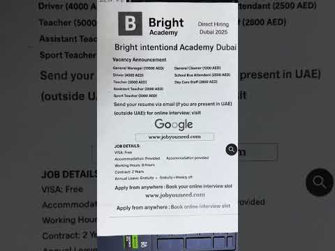 Bright Future Academy Jobs 2025 | Teachers & Admin Hiring in UAE #jobwaveuae