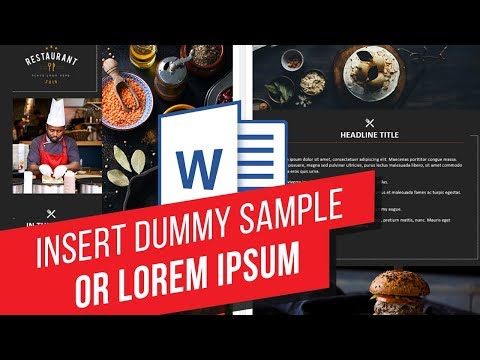 Generate and Insert Lorem Ipsum Text in Word