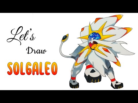 How to Draw and Color Pokemon | Solgaleo | Step by Step Art Tutorial | 4K #art #tutorial #pokemon