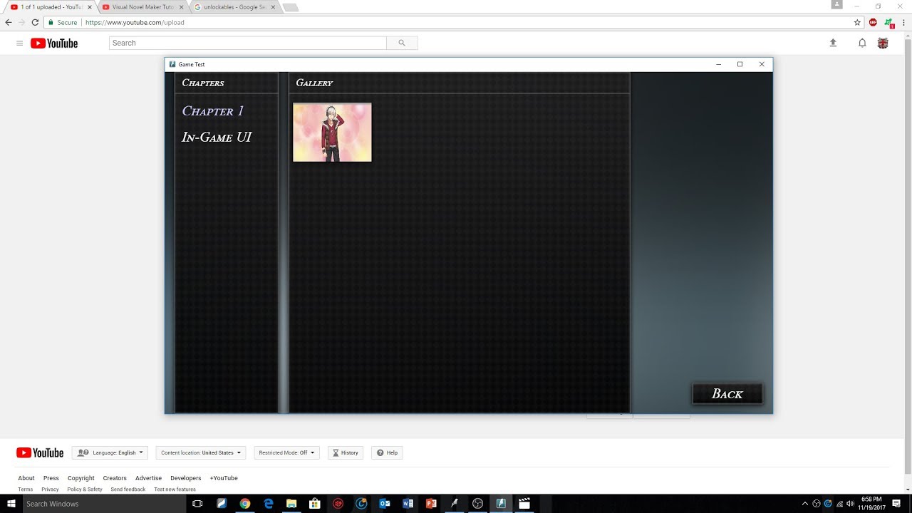 Visual Novel Maker Tutorial - Gallery Unlockables - Episode 5