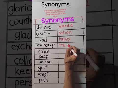 SYNONYMS (Grade Level 3)#shorts