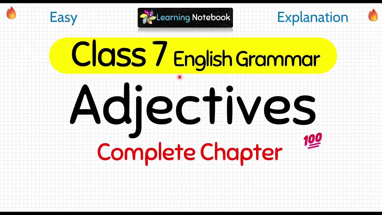 Class 7 Adjectives । Class 7 English Grammar Adjectives