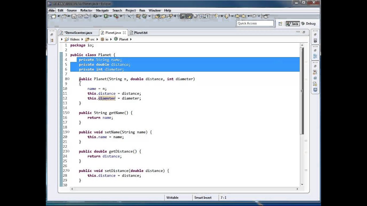 File Input Using Class Scanner