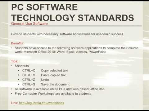 Section 6: PC SOFTWARE TECHNOLOGY STANDARDS