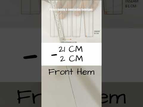 what should be the Trousers Hem for Back #patternmaking #sewing #fashion #trouser #fashiondesign