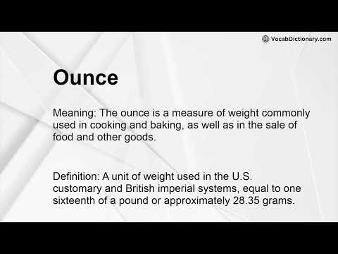 Ounce Meaning