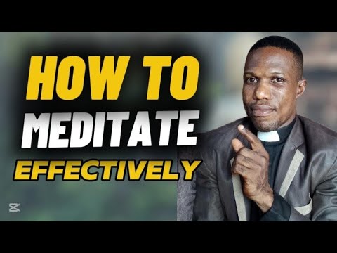 How to meditate correctly