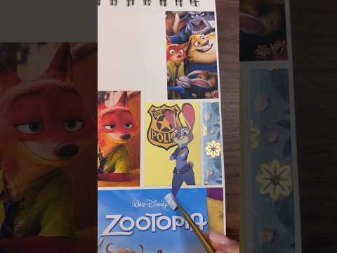Who else is excited for Zootopia 2? #zootopia #disney #pixar #scrapbook #journal #asmr #stickers