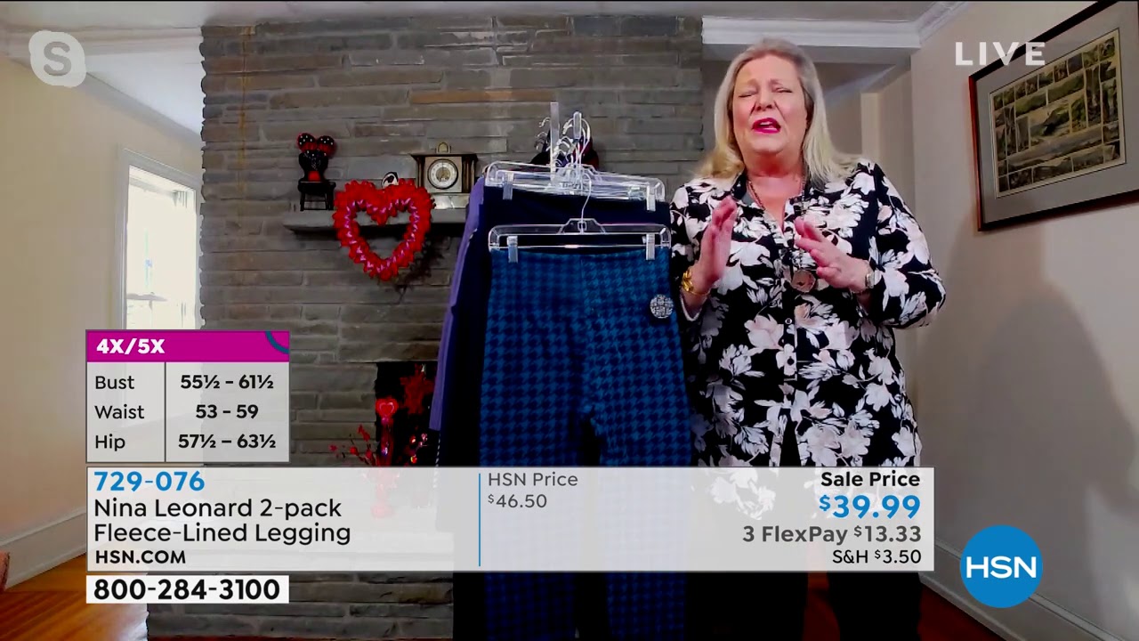 Nina Leonard 2pack FleeceLined Legging