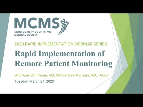 Webinar: Rapid Implementation of Remote Patient Monitoring