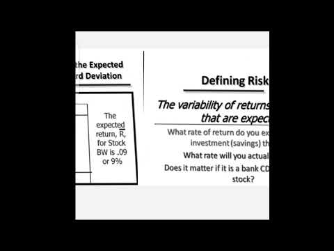 Types of risk and measure of standalone risk