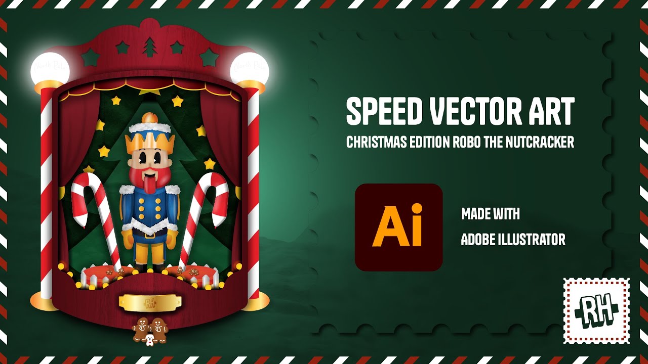 Creating Robo the Nutcracker - Holiday Illustration  - Illustration Process - Vector Art - Speed Art