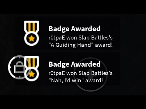 (PRE-NERFED FIGHT) “Nah I’d win” & “A Guiding Hand” Badge! (Slap Battles)