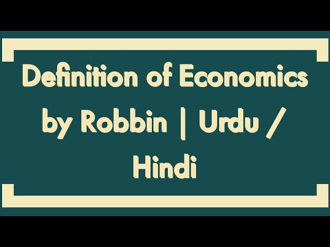 Definition of economics by Robbin