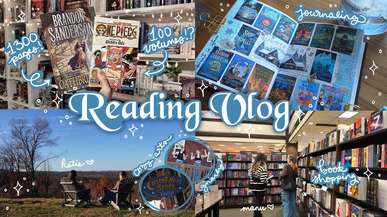a 1300 page novel, starting one piece & a trip with katie ✨ reading vlog