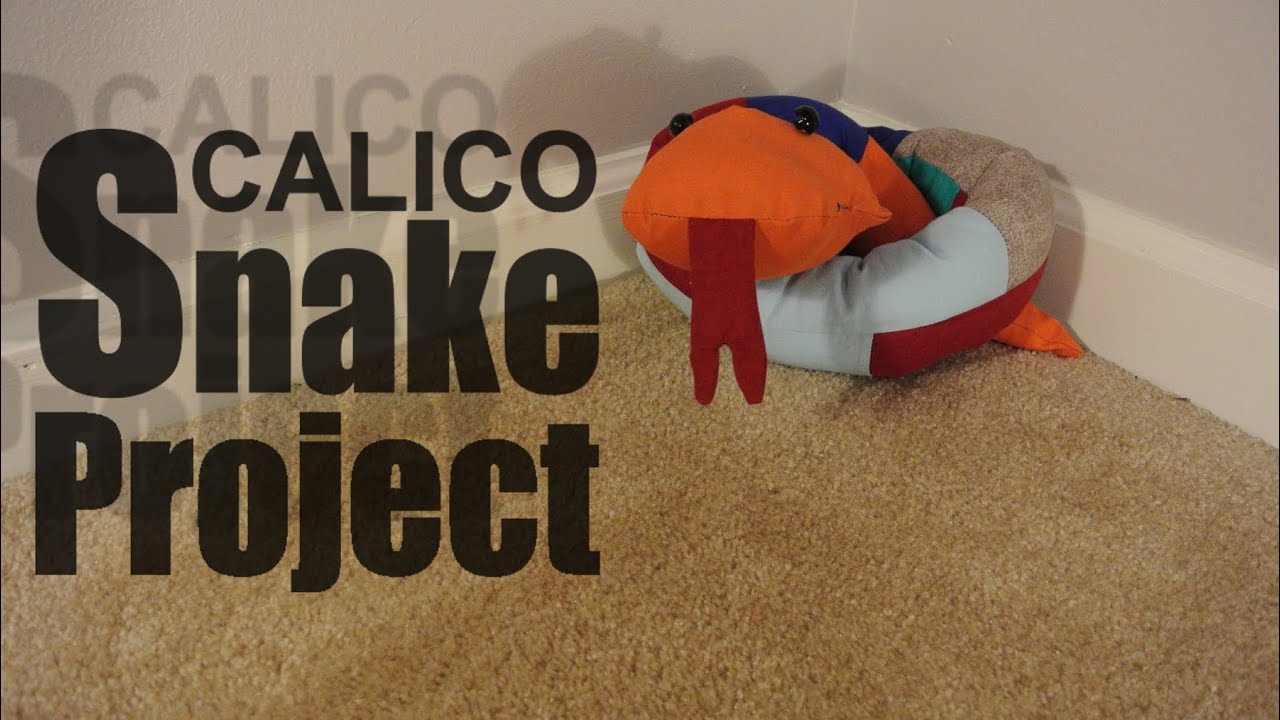 Stuffed calico snake - DIY tutorial