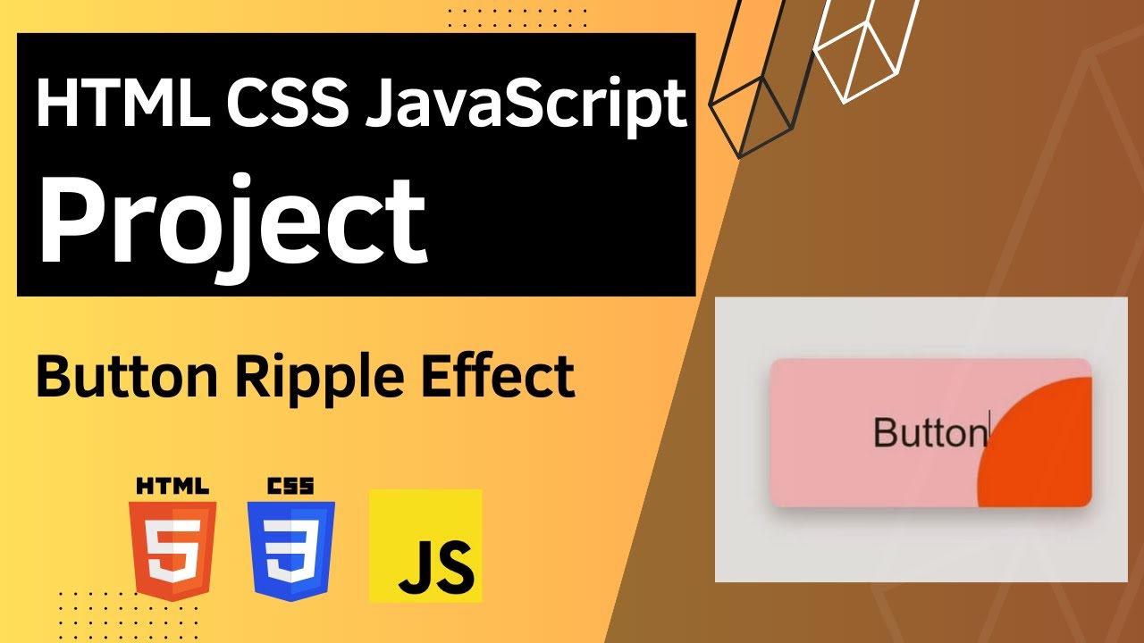 HTML CSS JavaScript Project - Button Ripple Effect