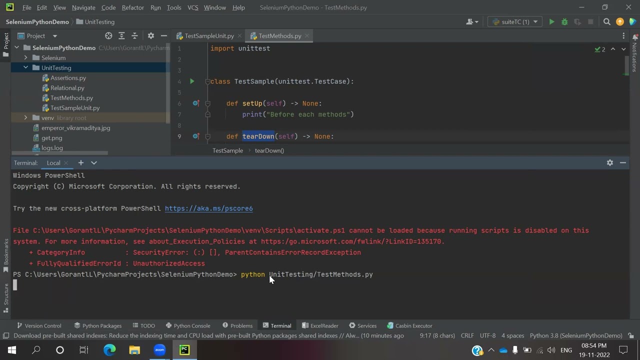 Python With Selenium Part 36: Python UnitTest Framework Method